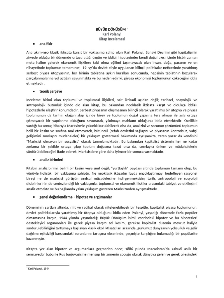 Karl Polanyi | PDF
