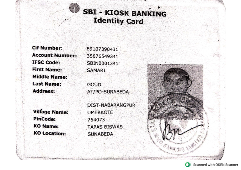 Sambari G Passbook | PDF