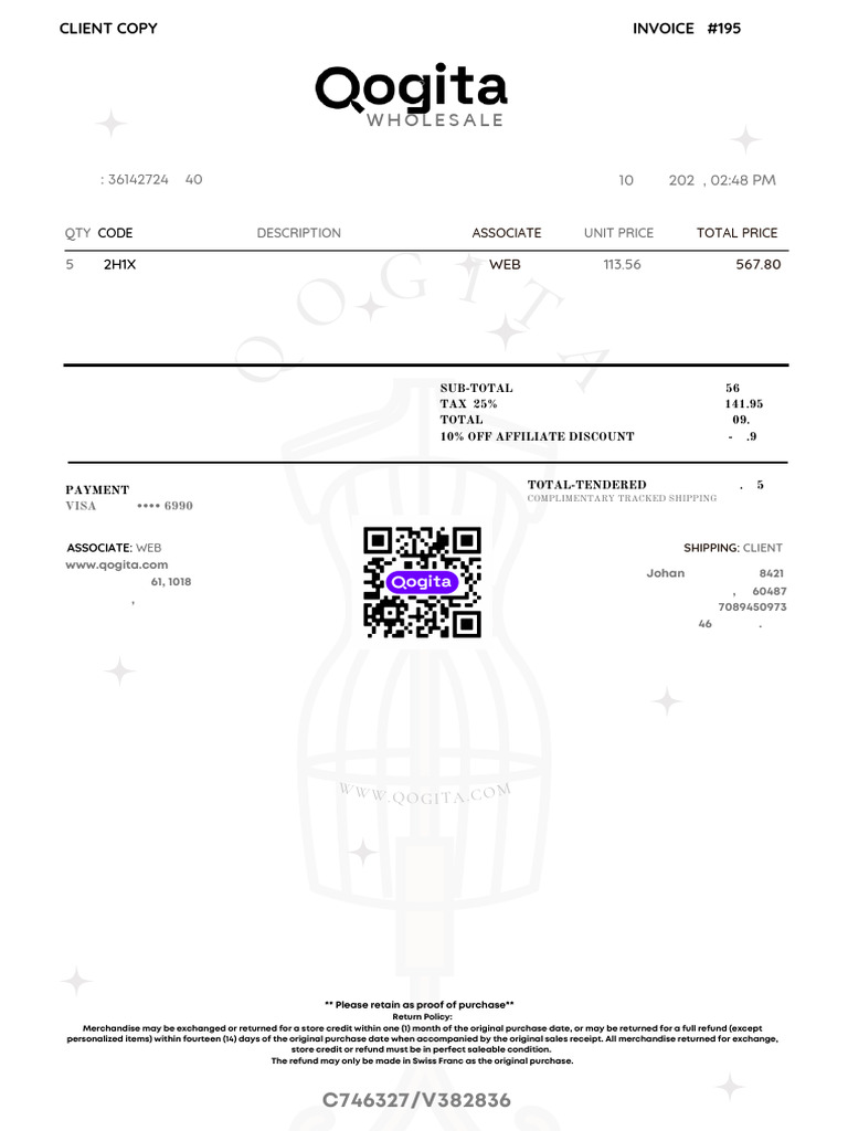 Helena Rubinstein Re Plasty Age Recovery Qogita INVOICE | PDF ...