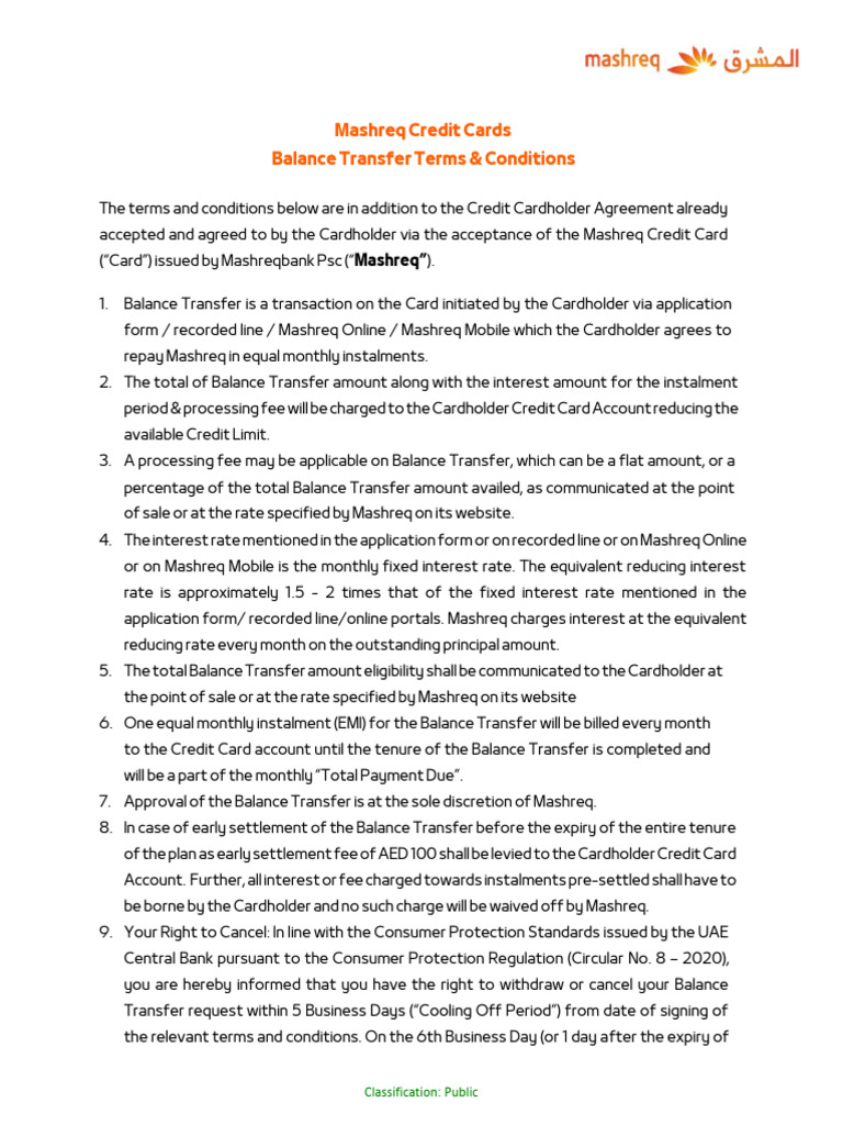 Balance Transfer TNC en | PDF | Credit Card | Business