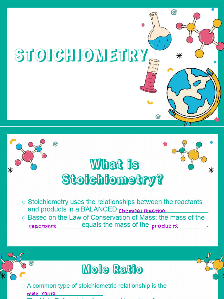Stoichiometry STUDENT Notes | PDF | Stoichiometry | Mole (Unit)