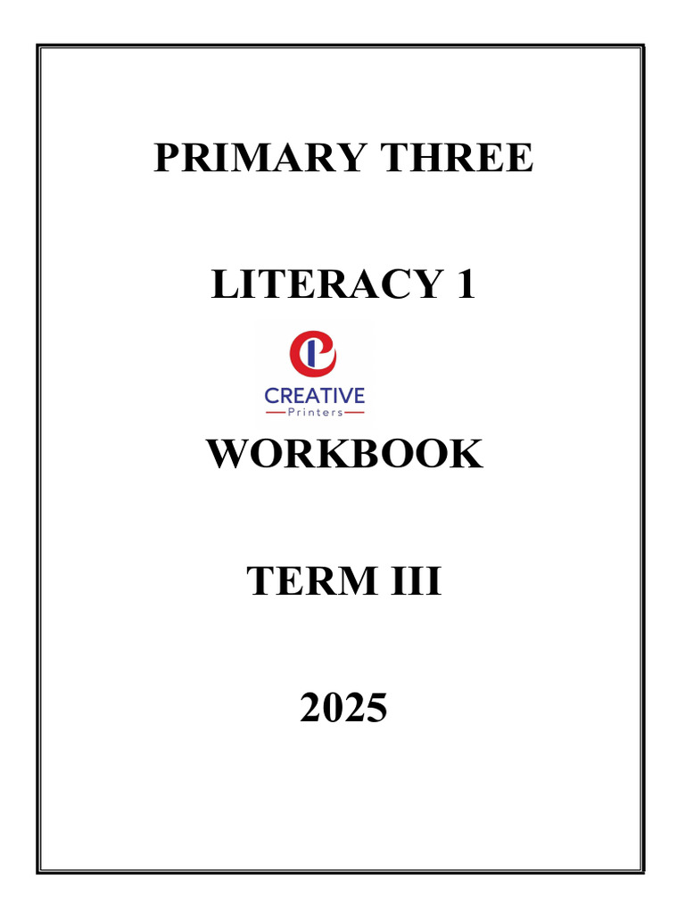 P3 TERM 3 Literacy 1 WORK BOOK | PDF | Hiv/Aids | Malaria
