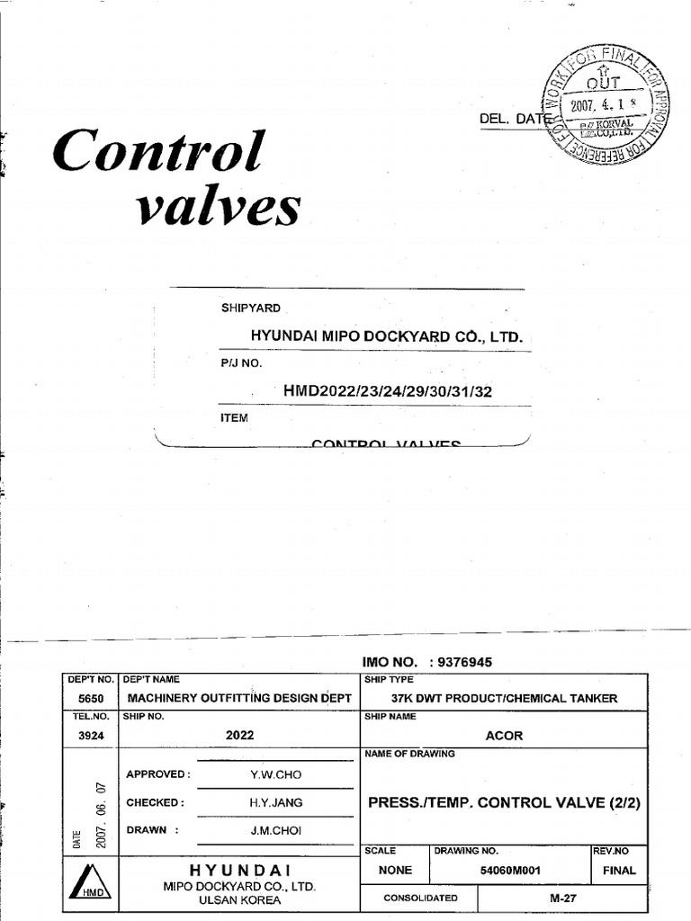 PRESS and TEMP CONTROL VALVE | PDF