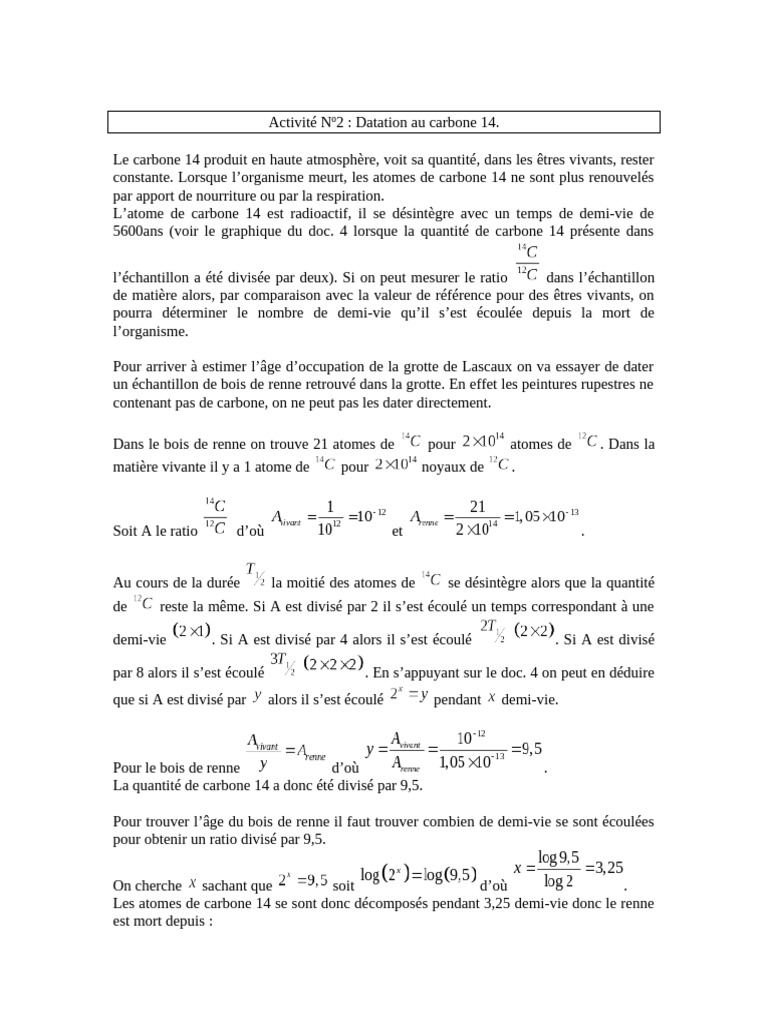 Datation Carbone 14 Grotte de Lascaux | PDF