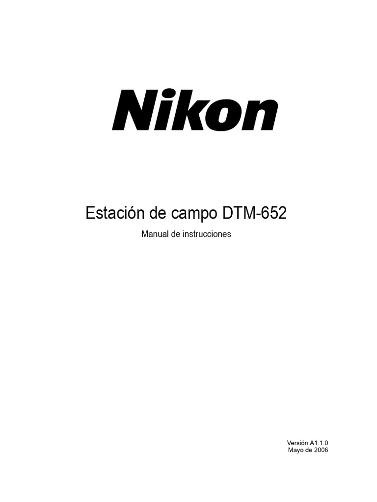 Manual Nikon DTM-652 | PDF | Periférico | Diodo emisor de luz