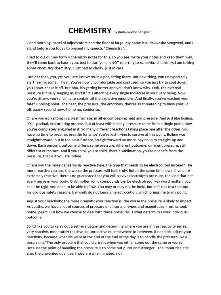 CHEMISTRY | PDF | Chemistry | Physical Sciences