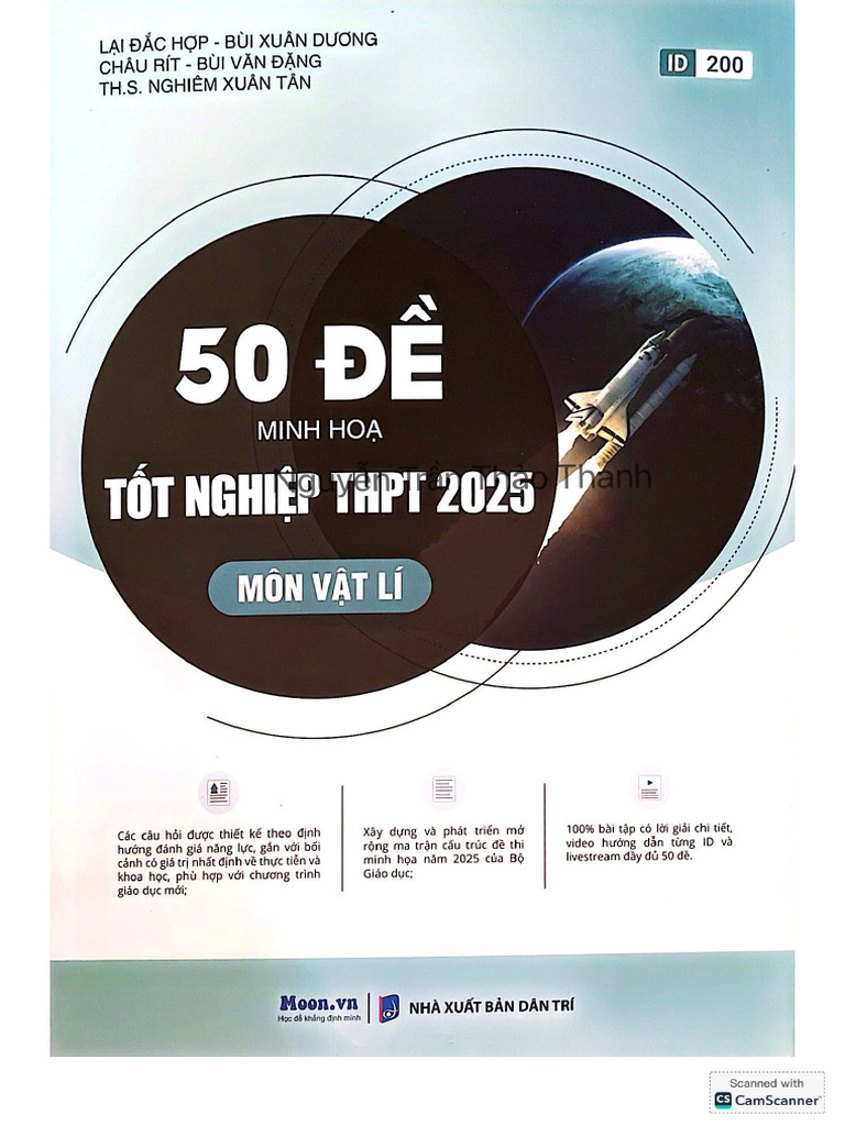 50 Đề Minh Hoạ 2025 (Lí) +Nguyễn Trần Thảo Thanh (CSTL) | PDF