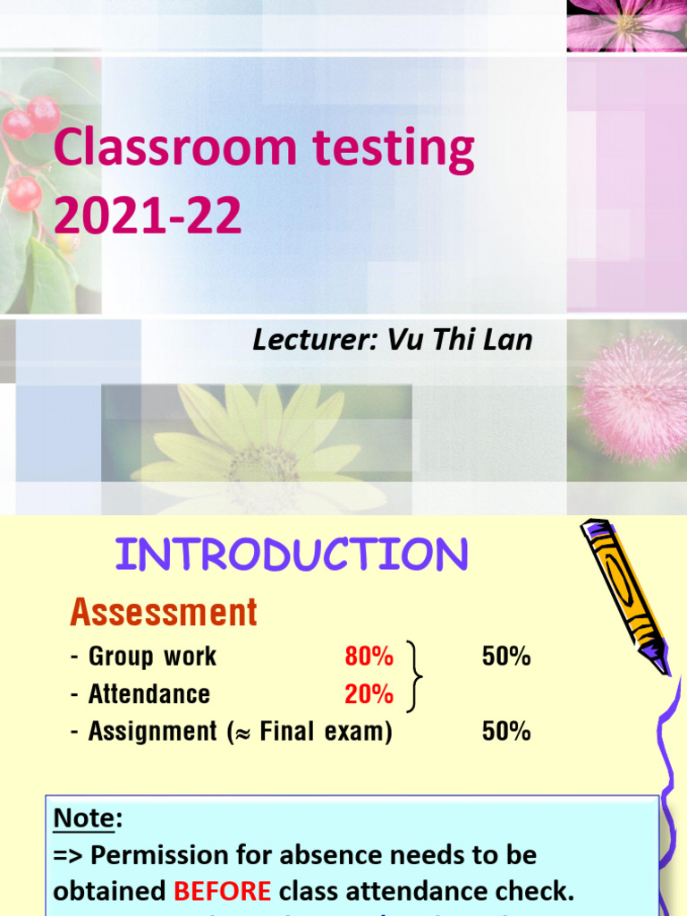Classroom Testing Assessment Overview | PDF | Multiple Choice | Reading ...