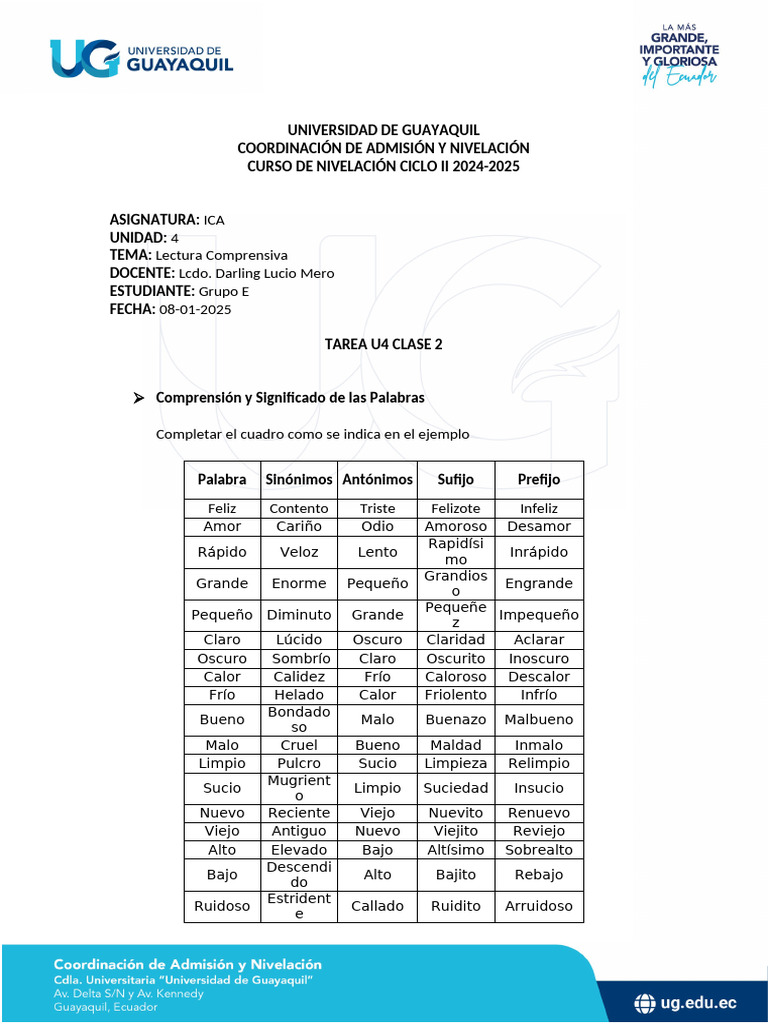 U4 Tarea 2 s6 Estudiante | PDF