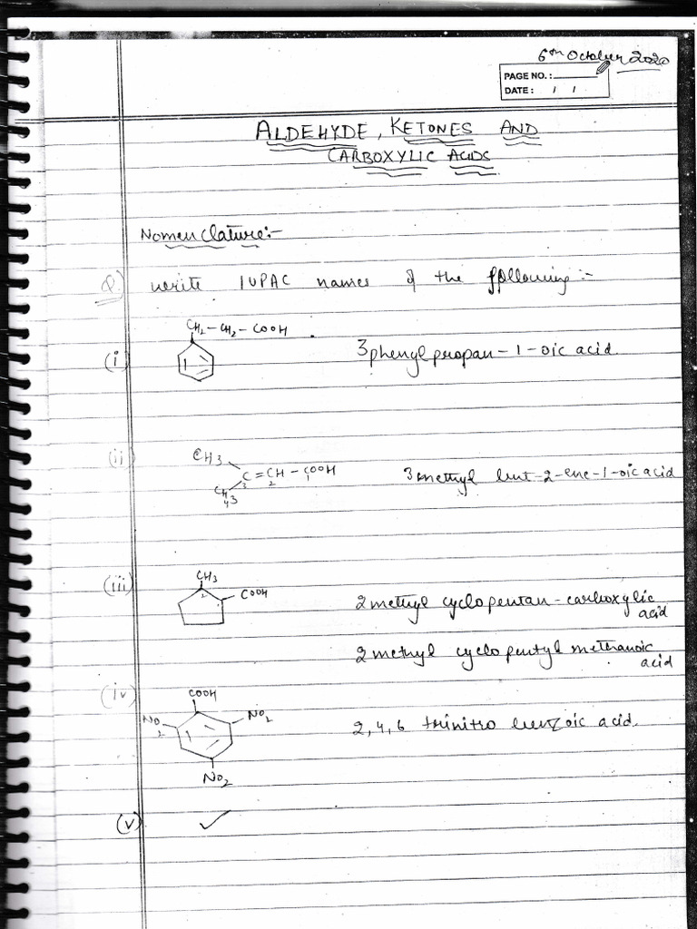 Aldehyde, Ketone (Notes 1) | PDF