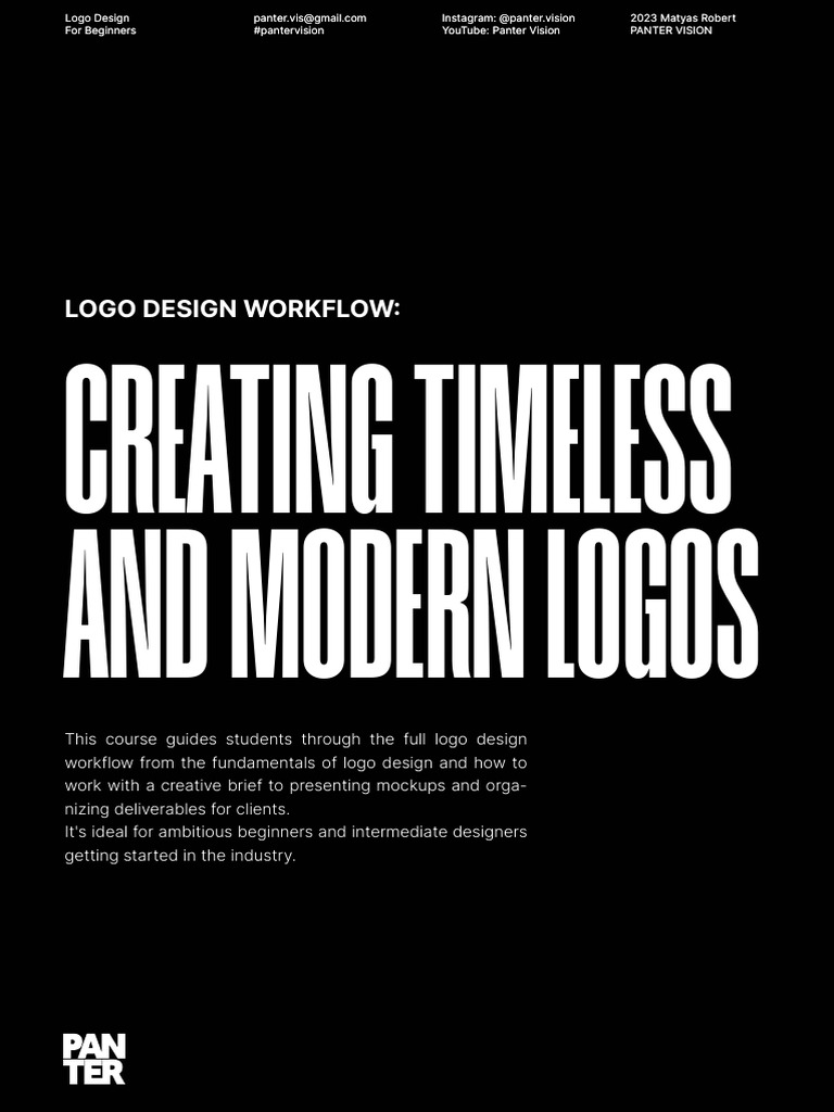 Class Guide Book - Logo Design Workflow - Logo Design For Beginners PDF ...
