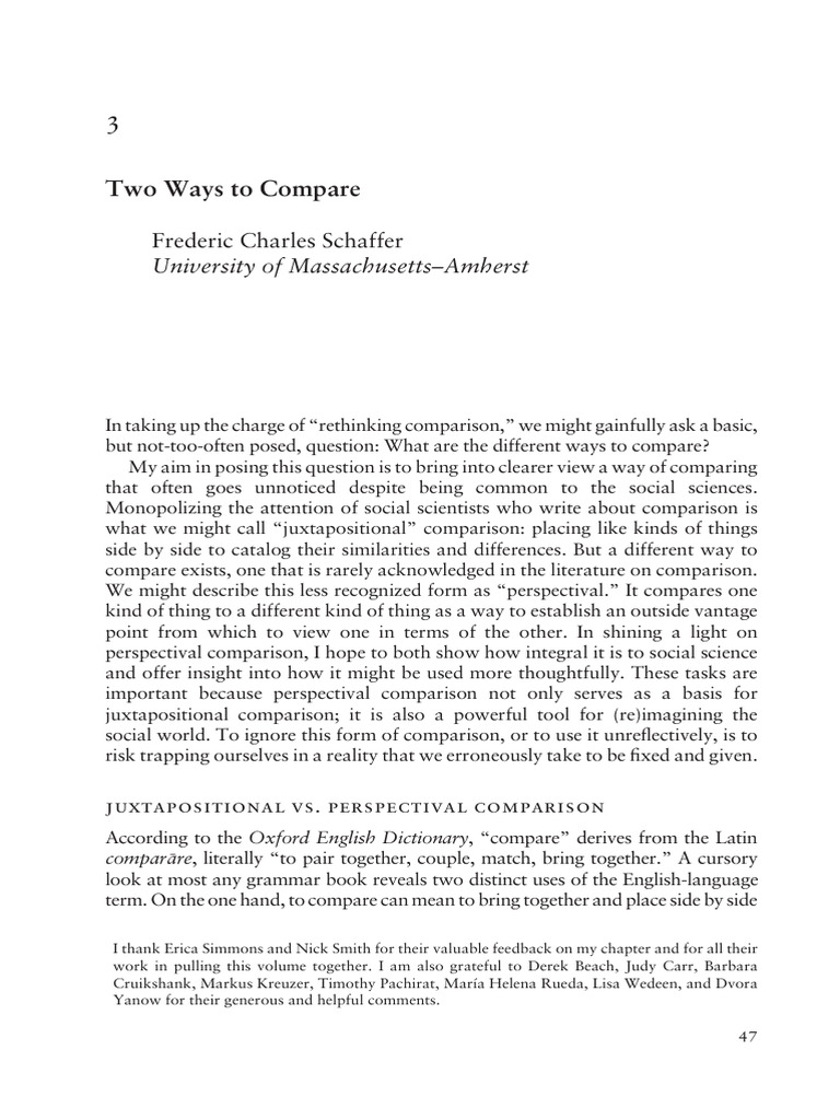 Session 1 - Rethinking Comparison | PDF | Metaphor | Analogy