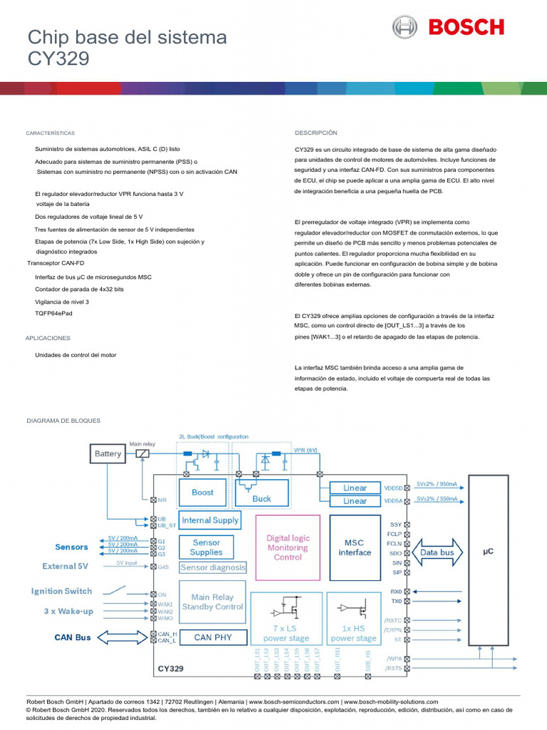 Bosch Controlador de Ecu Qfp64 Bosch 48128 Español | PDF ...