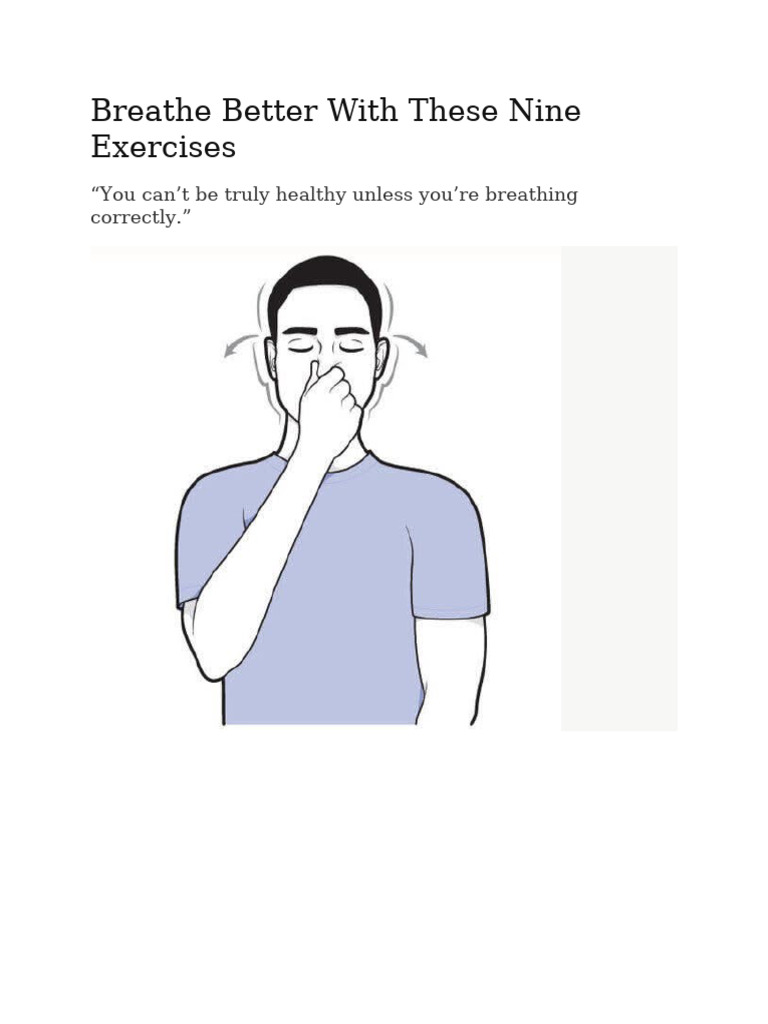 Breathe Better With These Nine Exercises | PDF | Breathing | Thorax