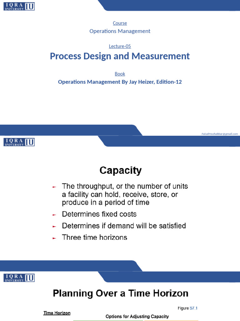 Process Design and Measurement: Operations Management | PDF