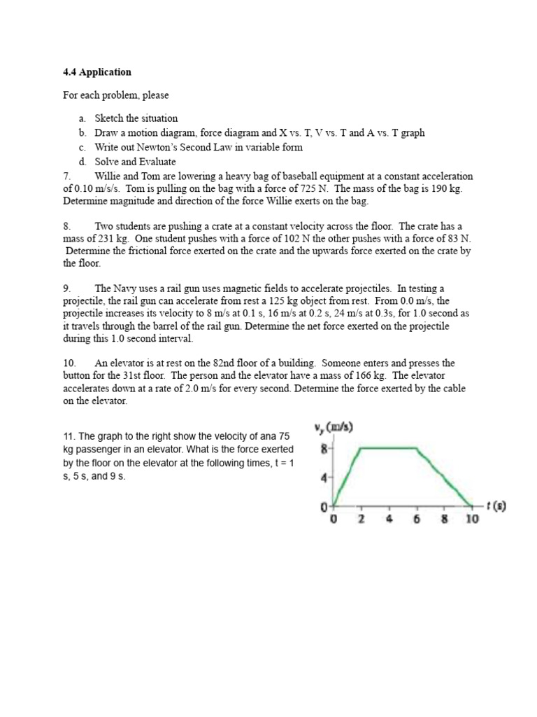 Physics Problems (1) | PDF | Force | Acceleration