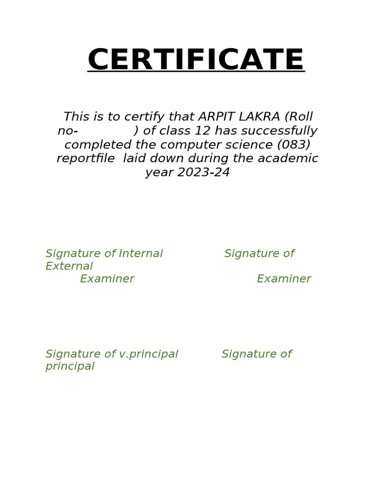 CERTIFICATE OF PHYSICS | PDF