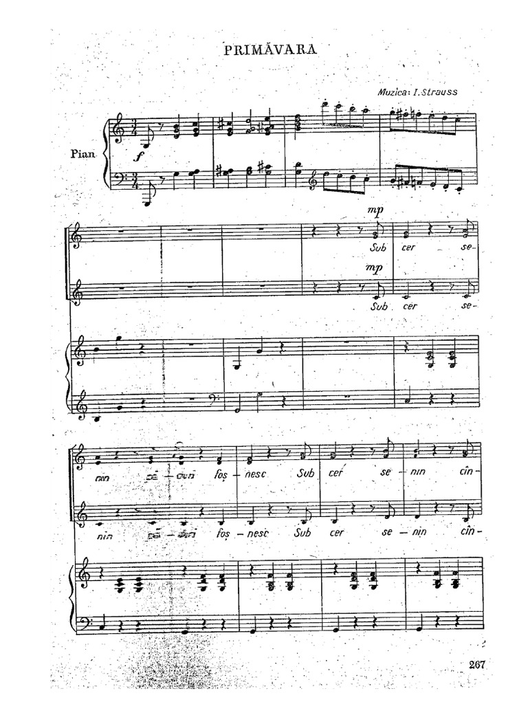 Primavara de Johann Strauss | PDF