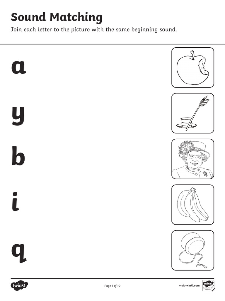 Au L 669 Alphabet Initial Sounds Matching Activity Sheets Australian ...