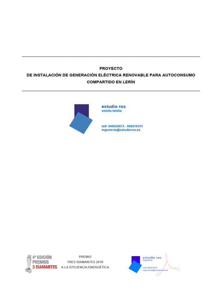 Proyecto Autoconsumo Compartido | PDF | Fotovoltaica | Ingenieria Eléctrica