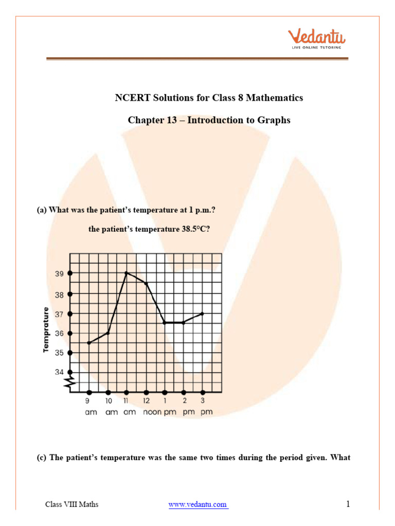 NCERT Solutions for Class 8 Maths Chapter 13 Introduction to Graphs ...