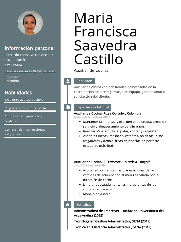 CV - Maria Francisca Saavedra Castillo | PDF
