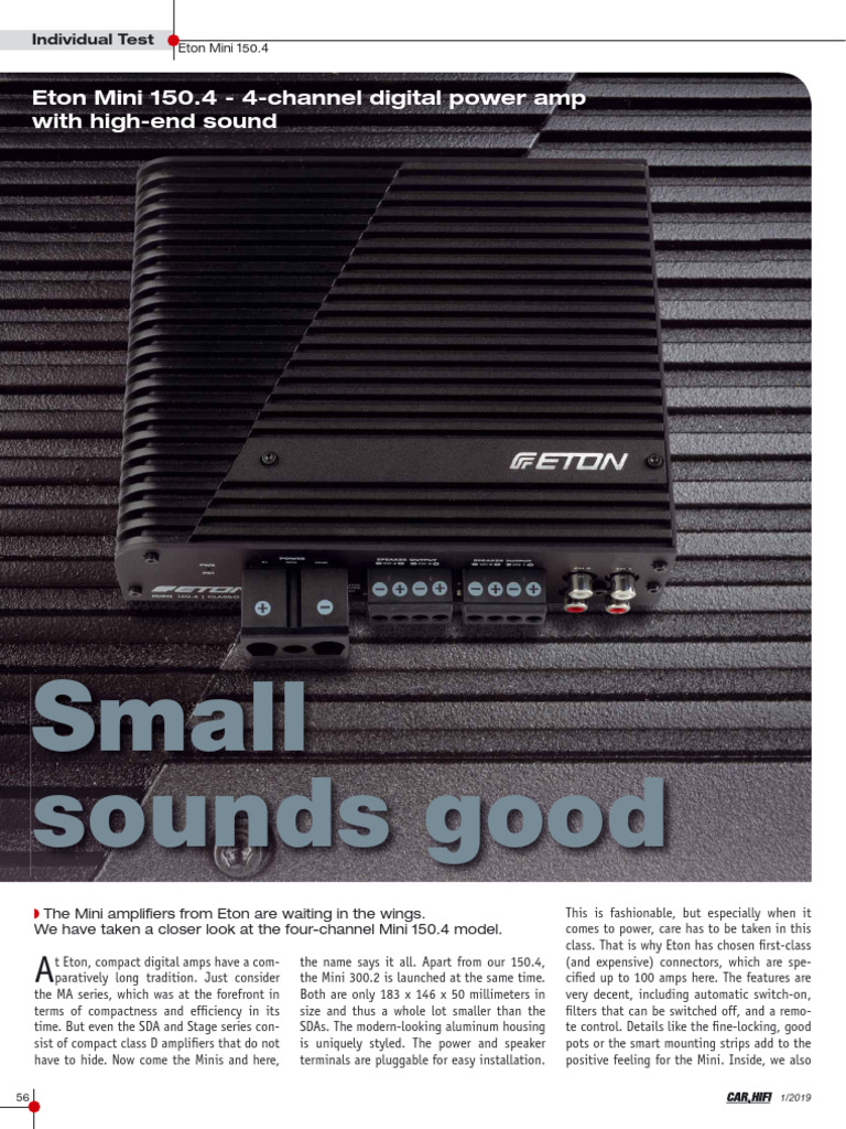 ETON MINI 150.4 | PDF | Electronics | Audio Engineering