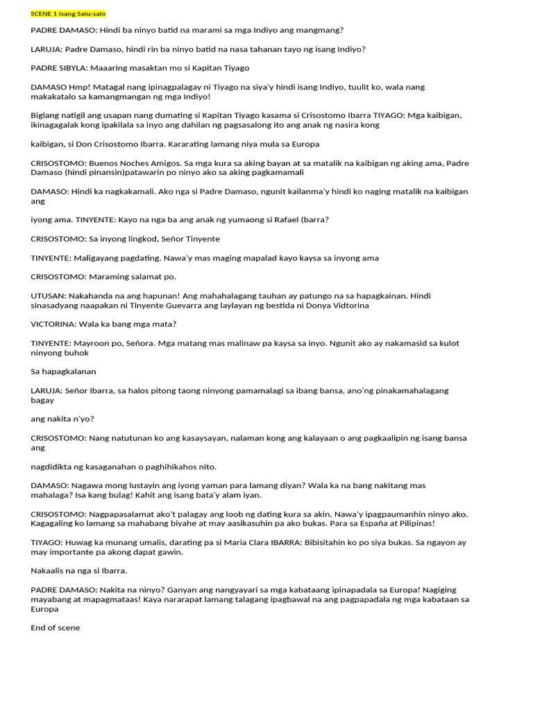 Noli Chapter 1-4 | PDF