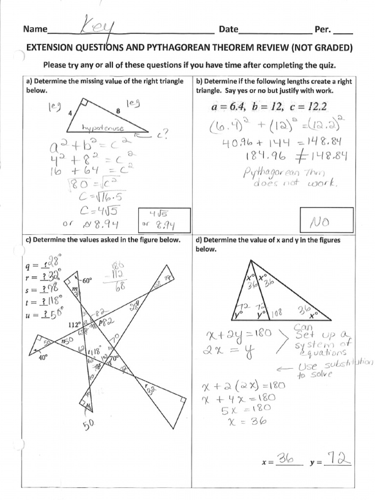 Extension Questions After U4 Quiz 1 Answer Key | PDF