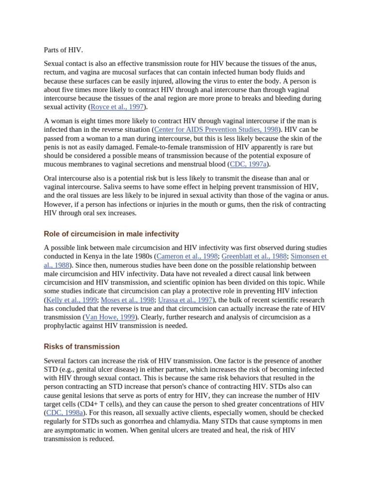 Parts of HI1 | PDF | Hiv/Aids | Hiv