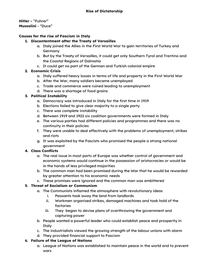 H11 - Rise of Dictatorship | PDF | Nazi Germany | Adolf Hitler