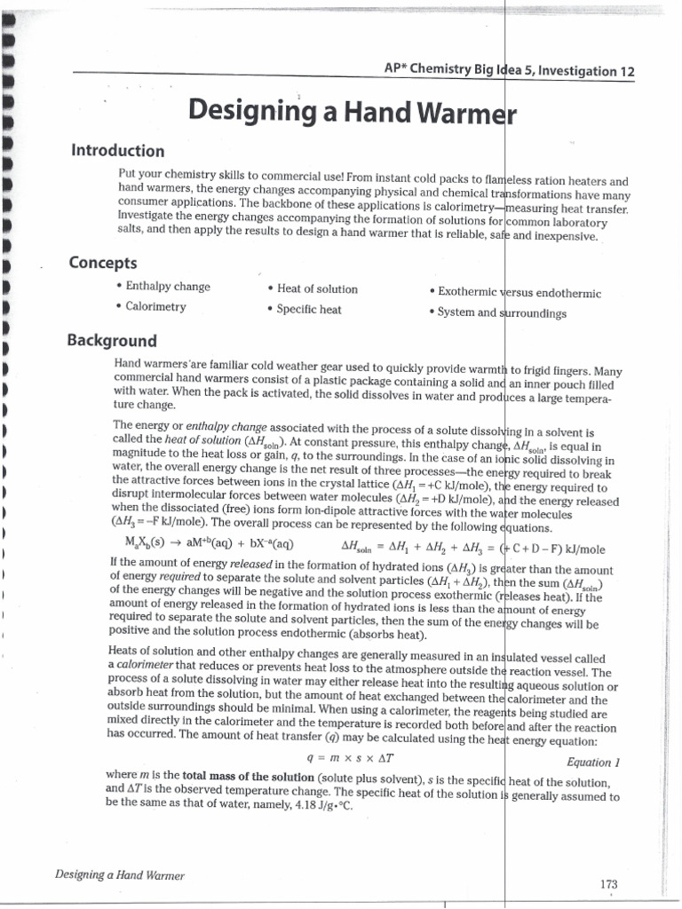 Designing A Hand Warmer-1 | PDF