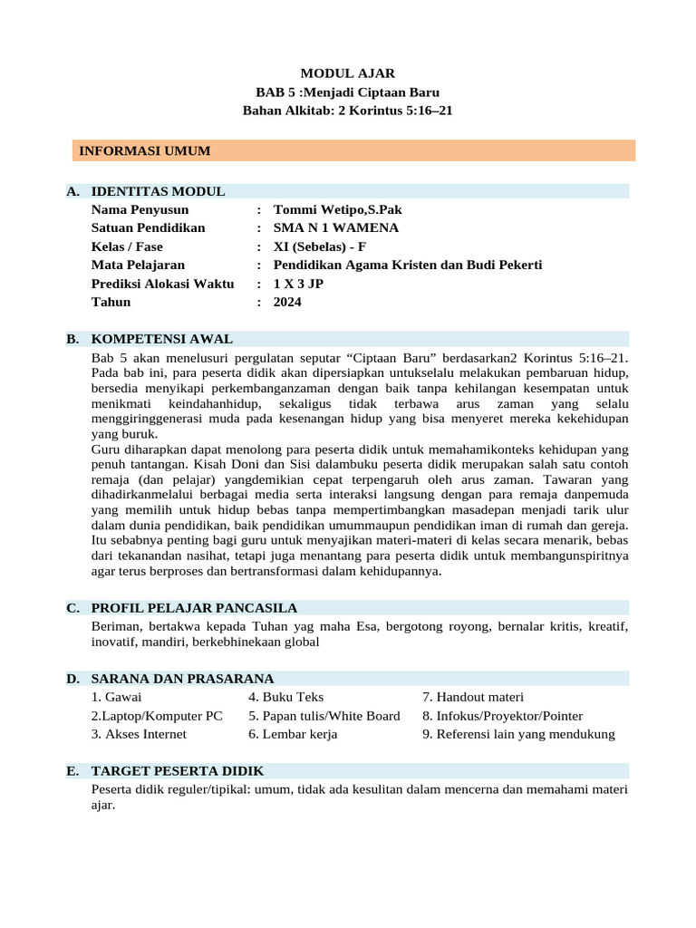 Modul Seri DIK Penciptaan Dan Kejatuhan PDK.pdf | PDF