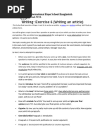 Writing - Exercise 6 (Writing An Article) - IGCSE AID | PDF | Argument ...