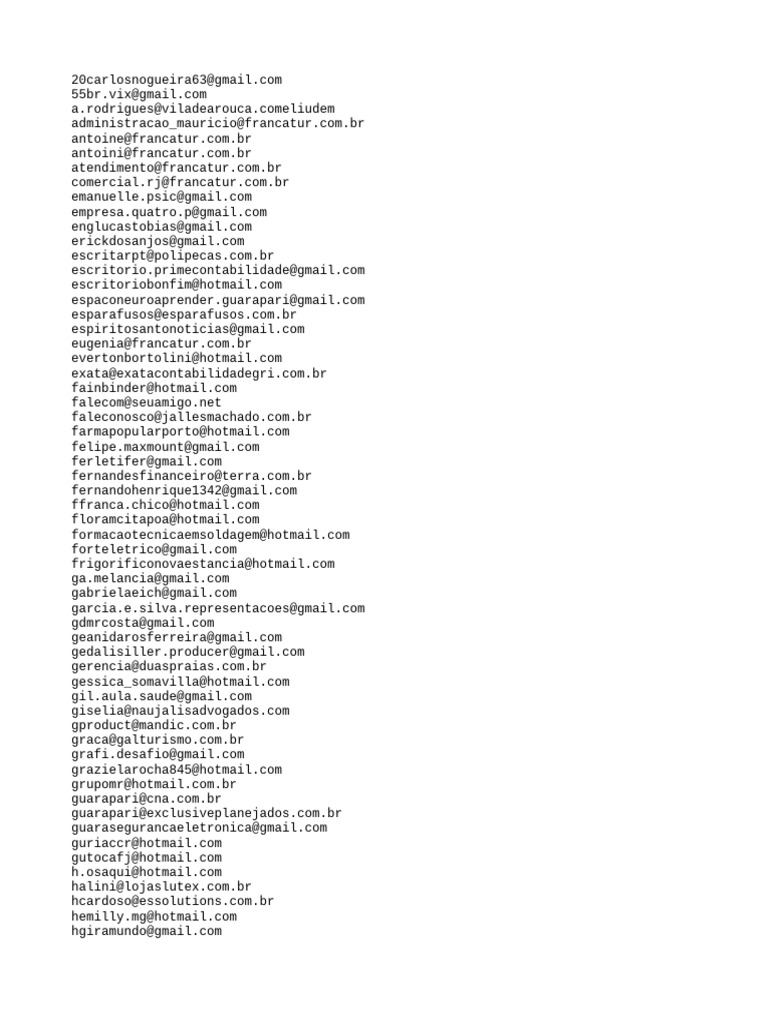 Emails Extraidos | PDF