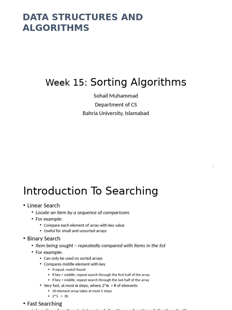 Lec15 Sorting 09092024 090913pm | PDF | Applied Mathematics | Algorithms And Data Structures