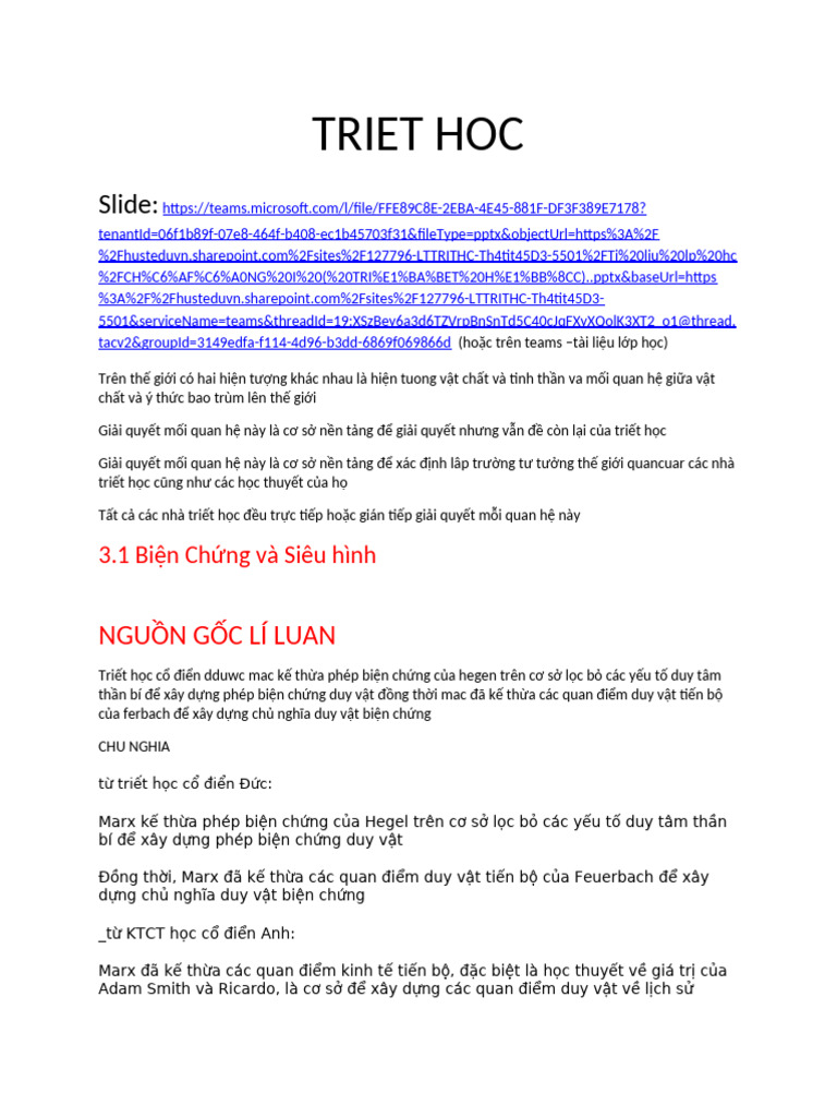 Triet Hoc | PDF
