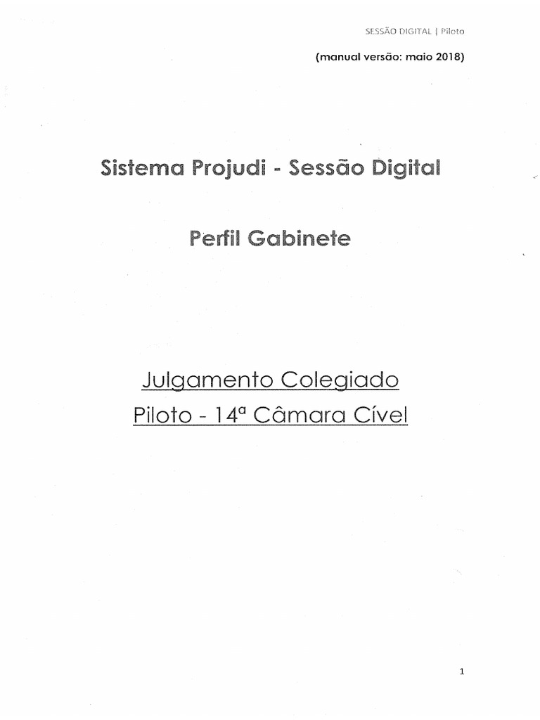 Manual Projudi - Sessão Digital | PDF