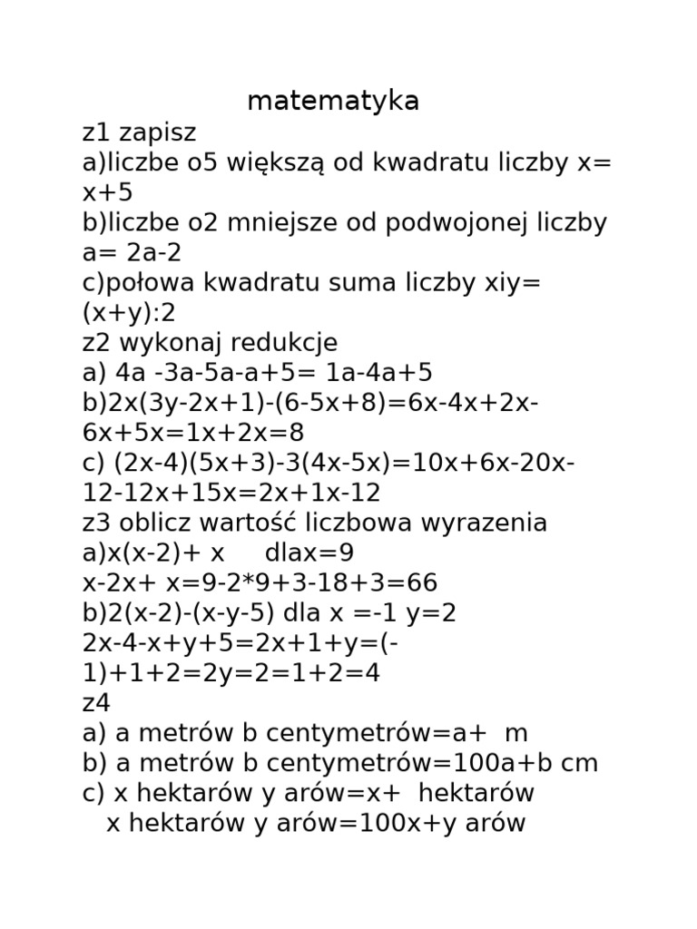 Matematyka kl8 | PDF