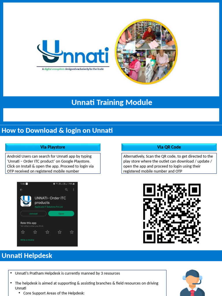 Unnati Training Module | PDF | Google Play | Mobile App