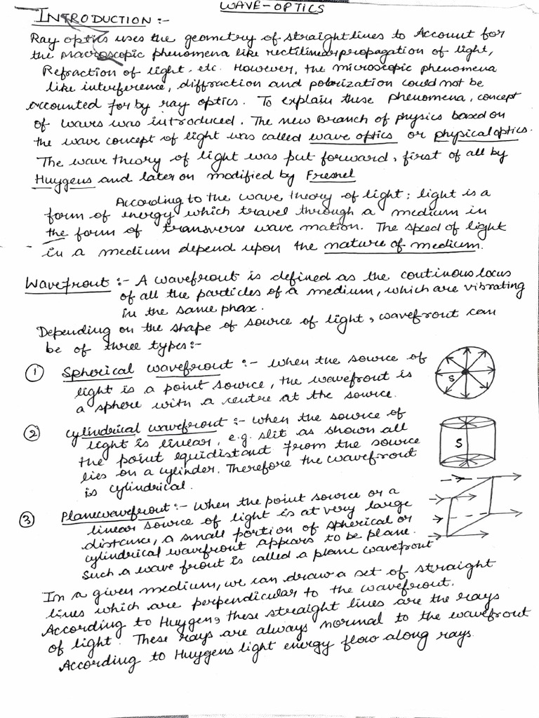 Wave Optics Part A | PDF