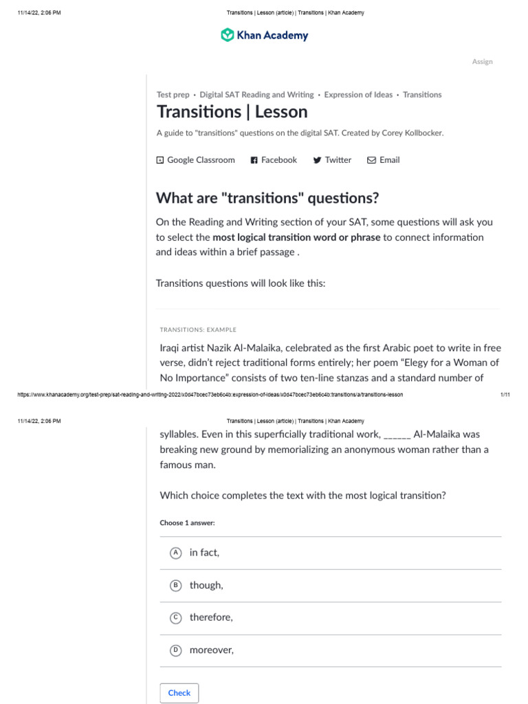 III - Expression of Ideas | PDF | Sat | Question