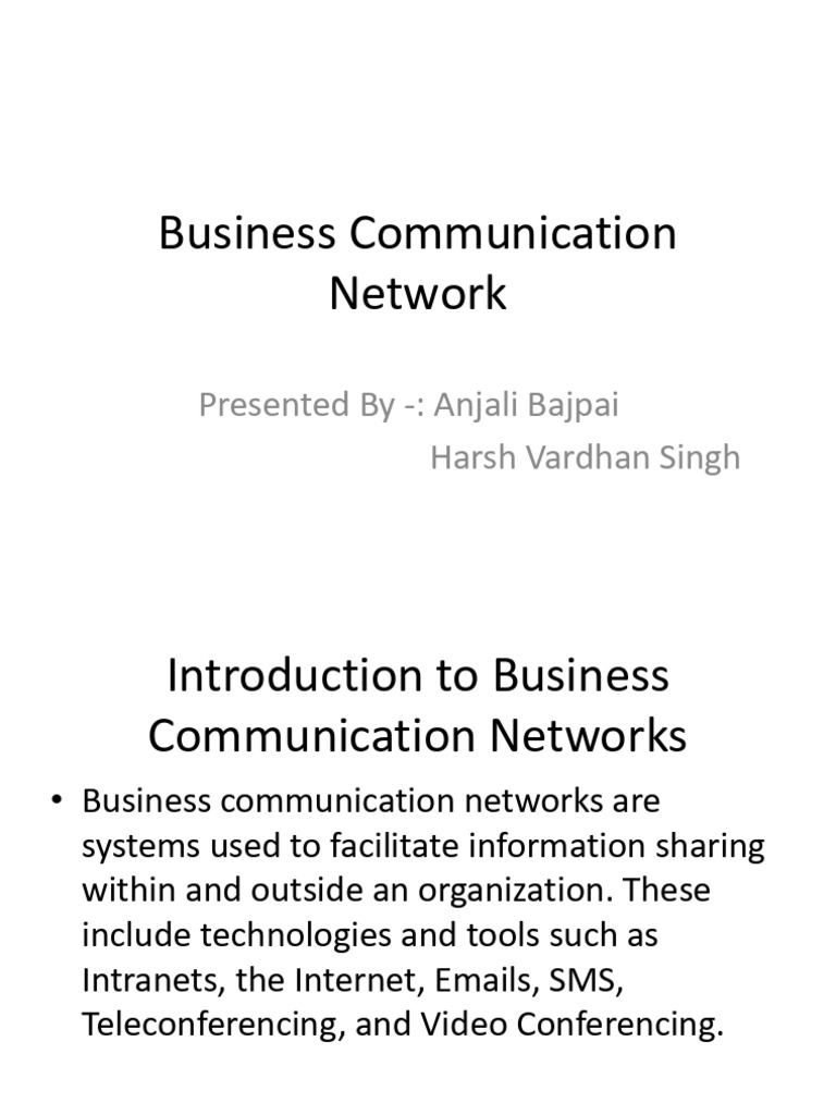Business Communication Network | PDF