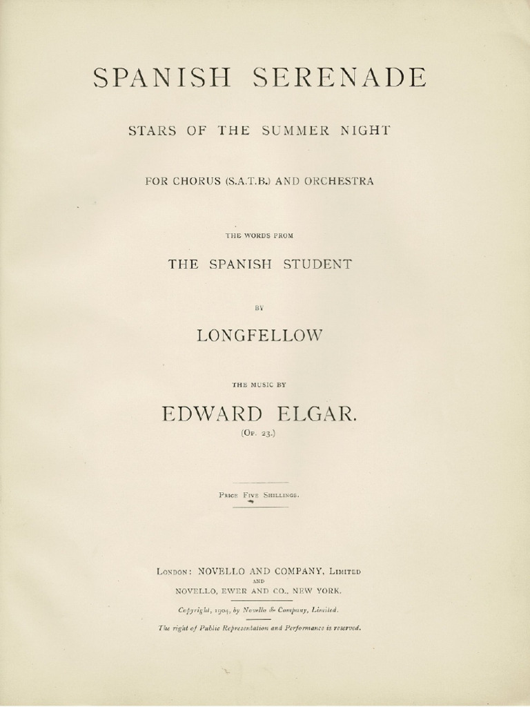 IMSLP637777-PMLP939798-Elgar Spanish Serenade Op23 Score | PDF