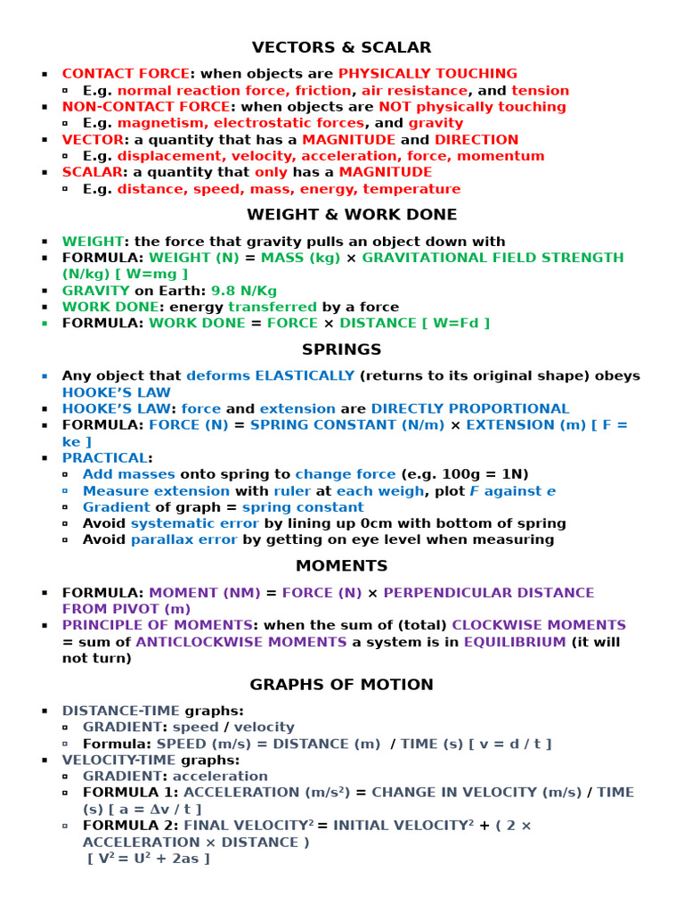 Physics Revision Pdf Radioactive Decay Force