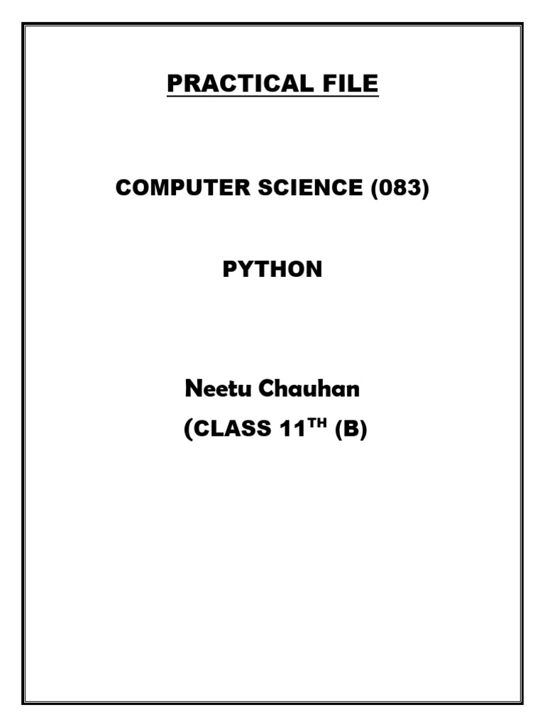 Computer Science Of Vaibhav Sengar (2) | PDF | Computer Program | Programming