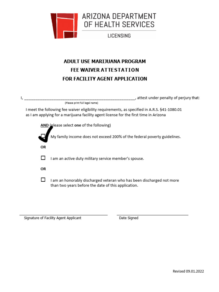 Fa Fee Waiver Form | PDF