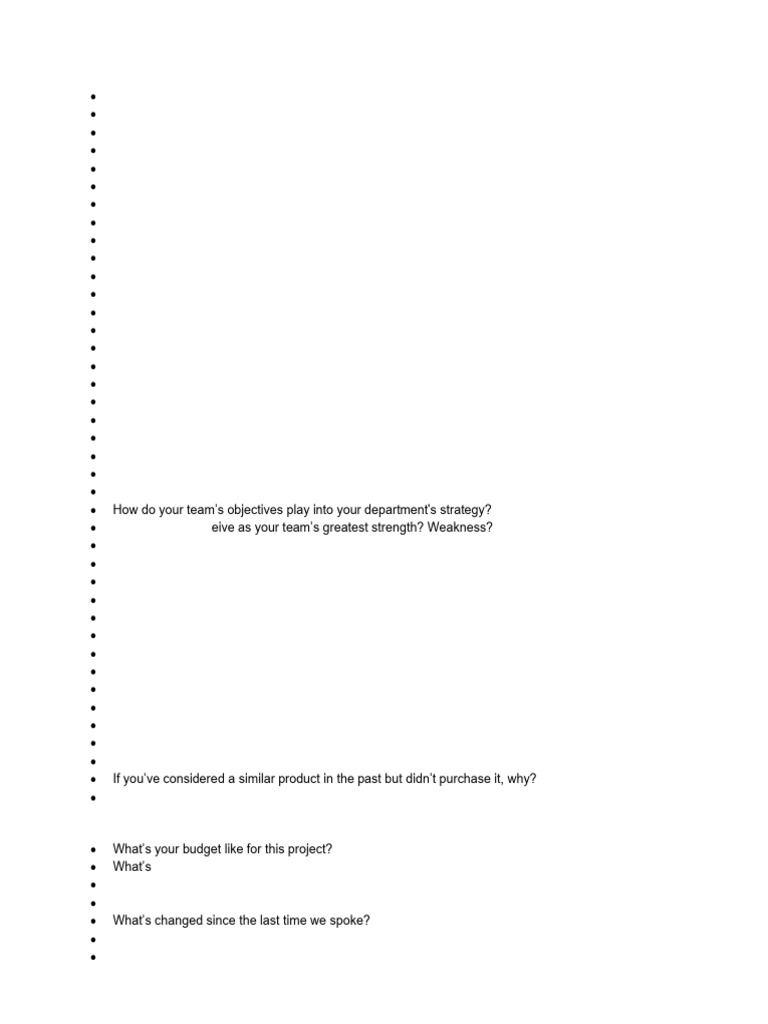 Sales Questionnaire | PDF | Cognition