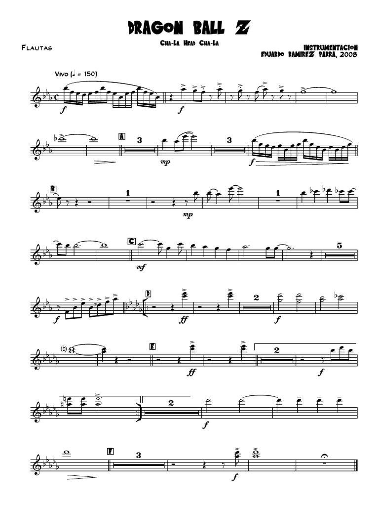 Dragon Ball Z 01 Flautas | PDF | Songs Written
