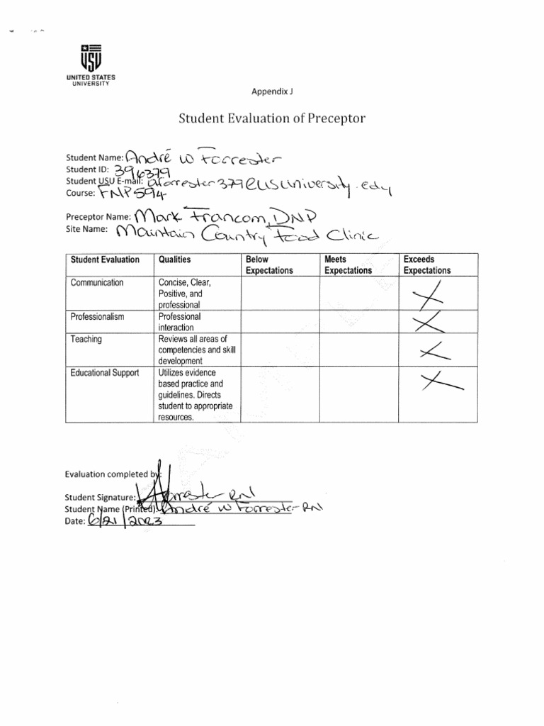 Andre Eval of Precp | PDF